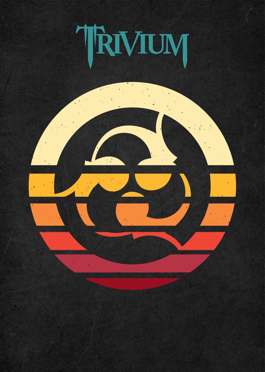 'vintage retro metal rock' Poster by Bestselling Music Posters | Displate