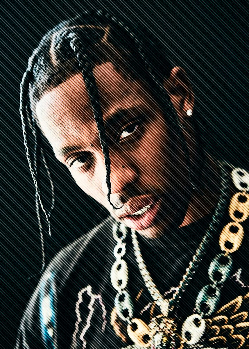 'Rapper Travis Scott ' Poster, picture, metal print, paint by XmeShop ...