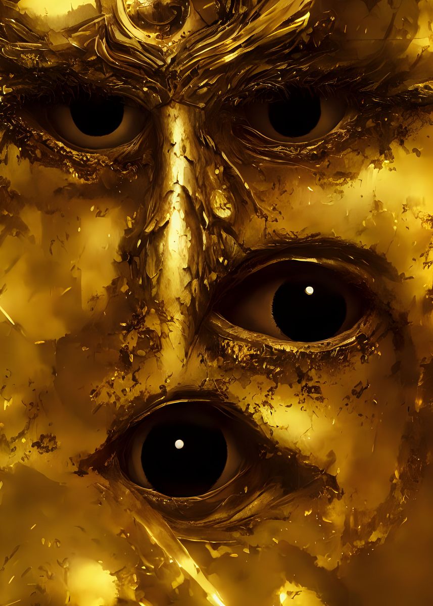 'Dark eyes of horror' Poster, picture, metal print, paint by Lukasz ...