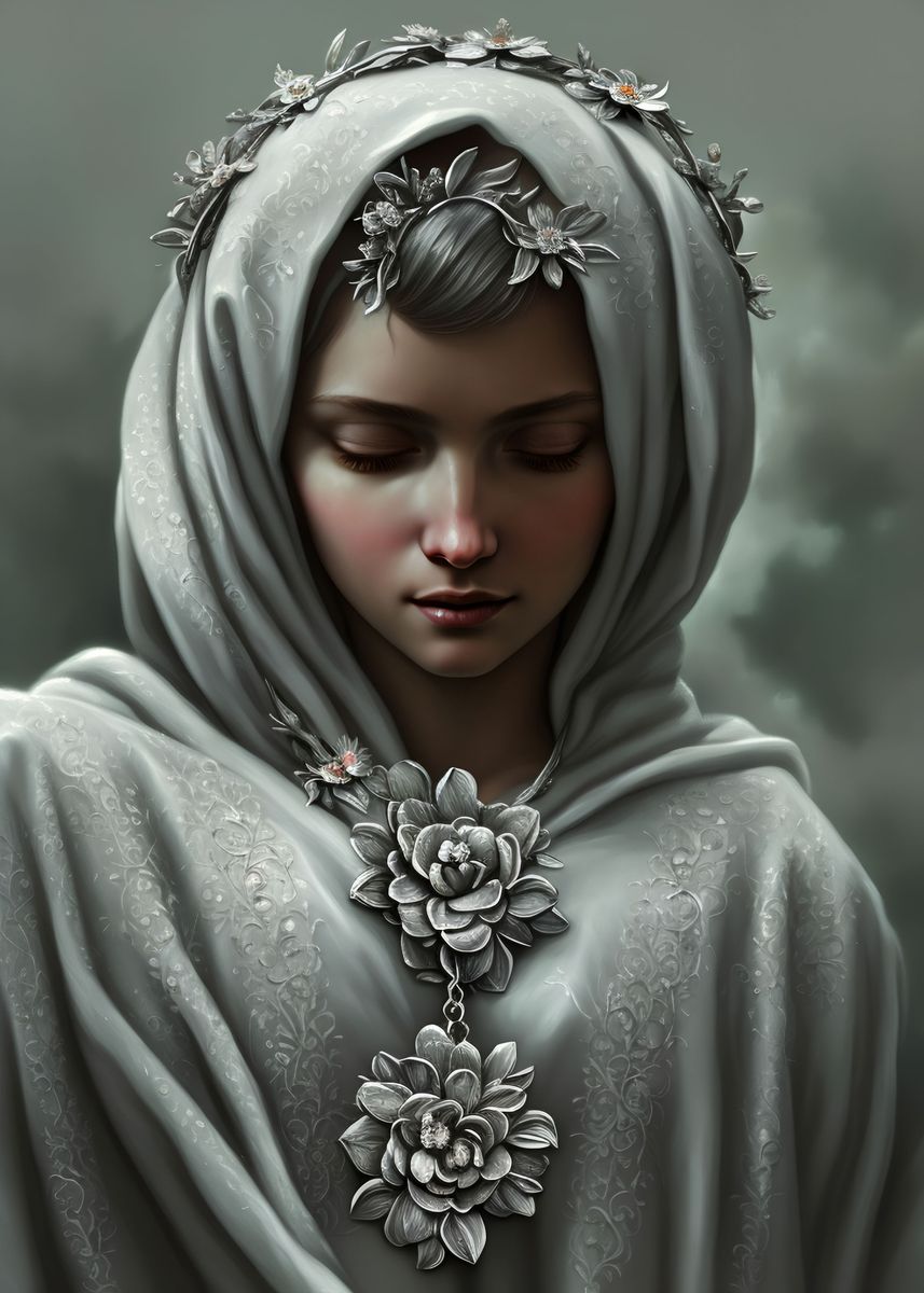 'The Virgin Mary' Poster, picture, metal print, paint by Hafis | Displate
