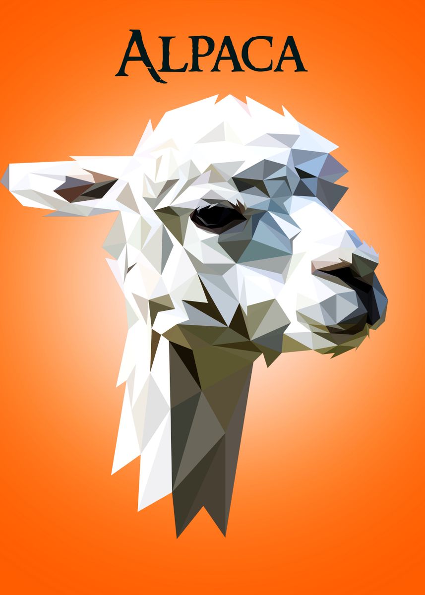 'Alpaca' Poster, picture, metal print, paint by Dare Neil | Displate