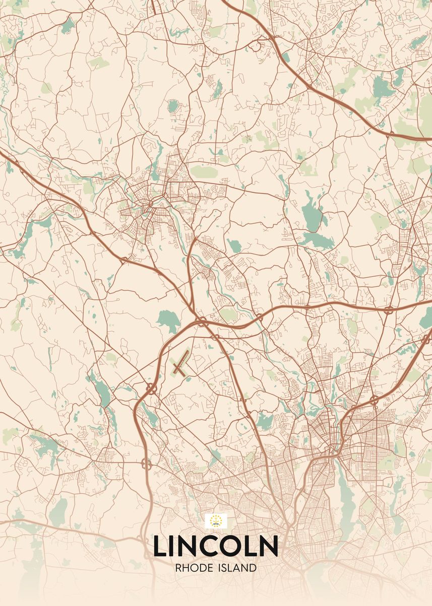 'Lincoln RI' Poster, picture, metal print, paint by IMR Designs | Displate