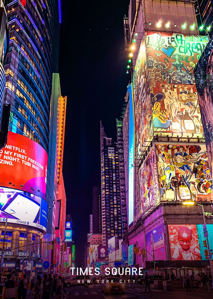 'Times Square ' Poster, picture, metal print, paint by Famous City ...