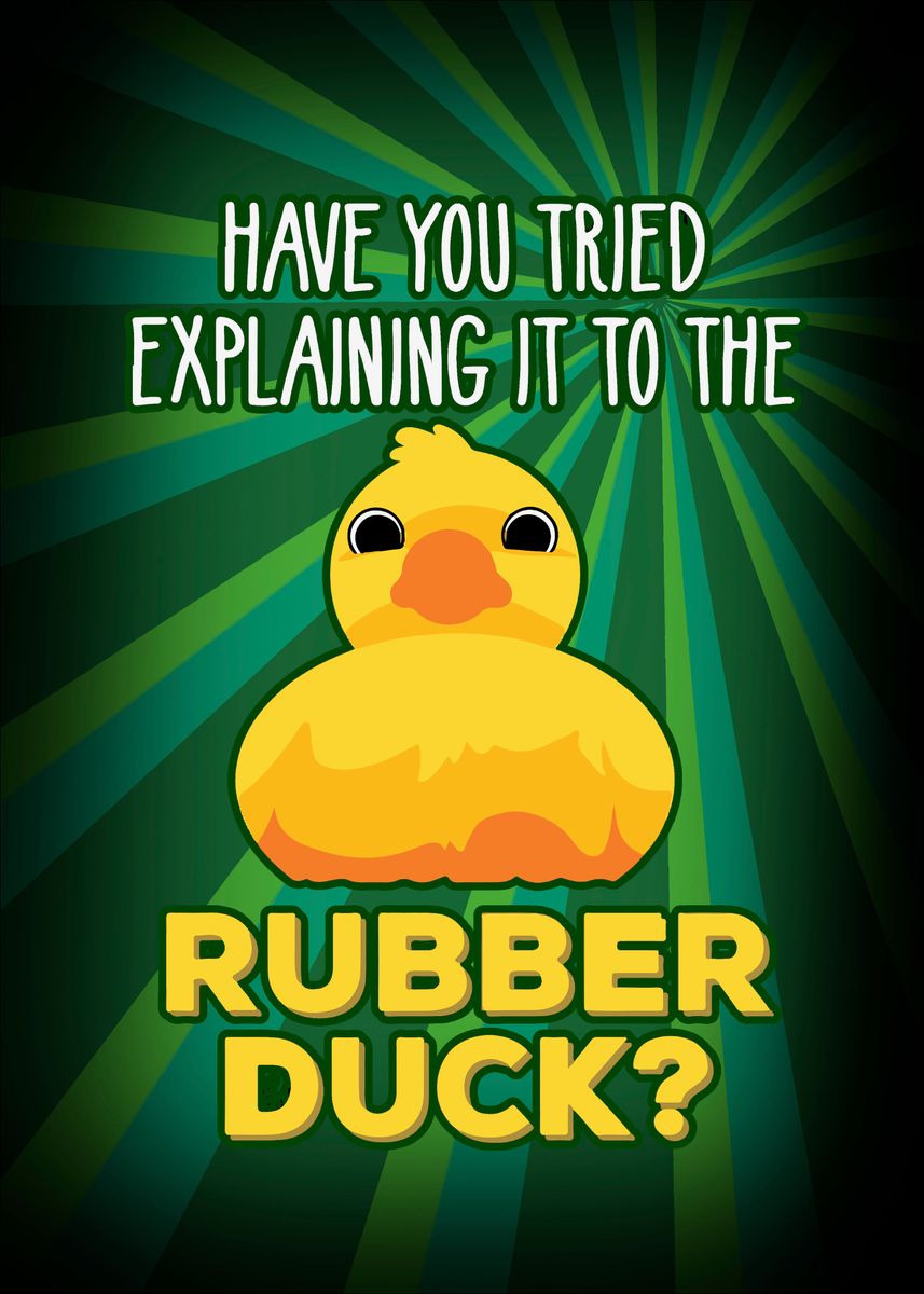 'Programmer Duck' Poster, picture, metal print, paint by Metal Posters ...