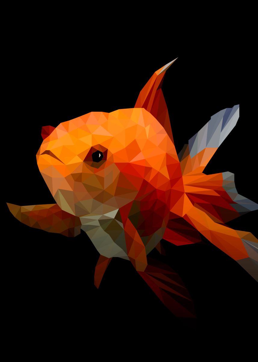 'Goldfish' Poster, picture, metal print, paint by dung nguyen | Displate