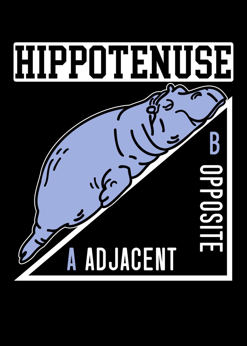'Hippotenuse Adjacent' Poster, picture, metal print, paint by NAO ...