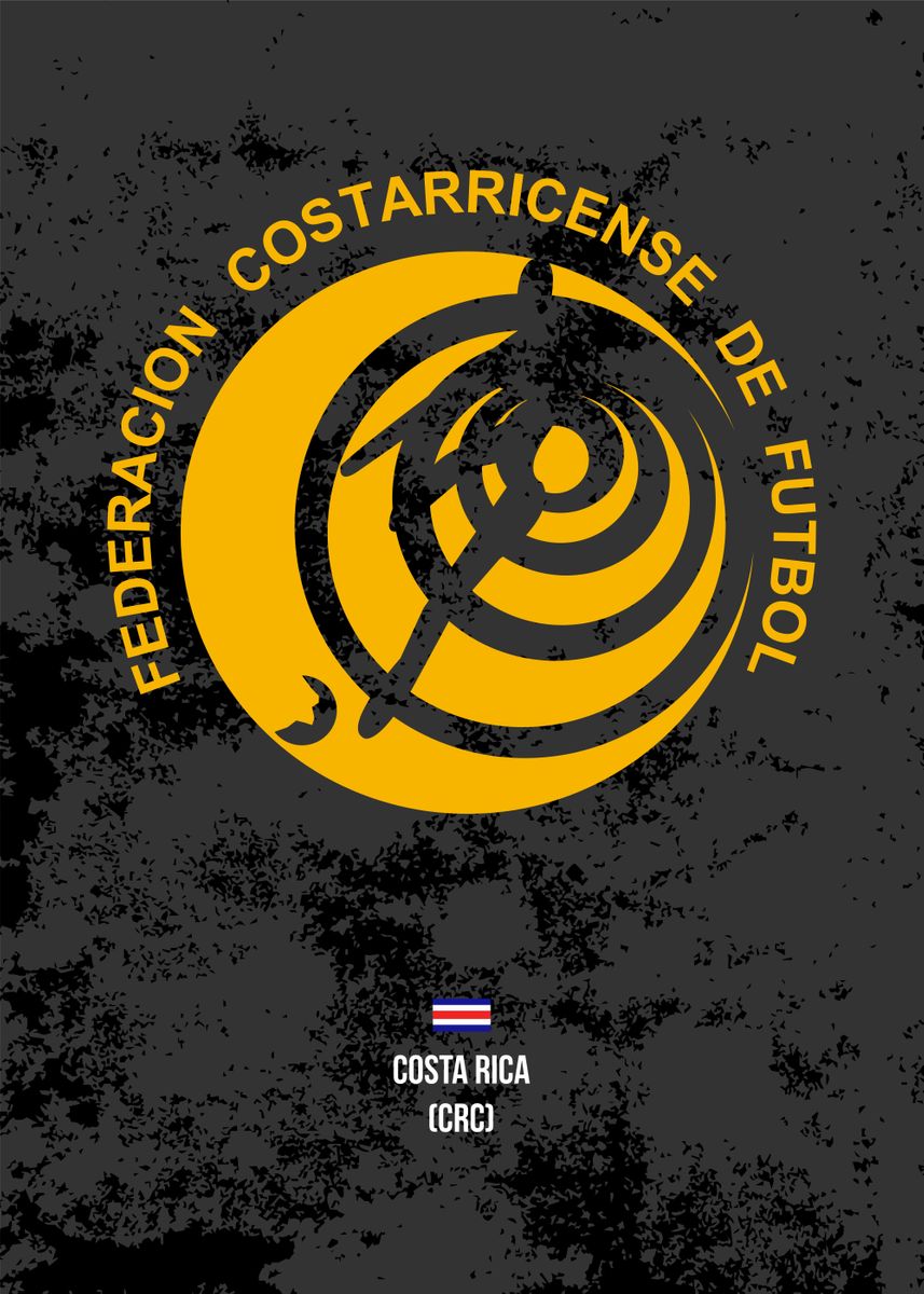 'costa rica football team ' Poster, picture, metal print, paint by ...