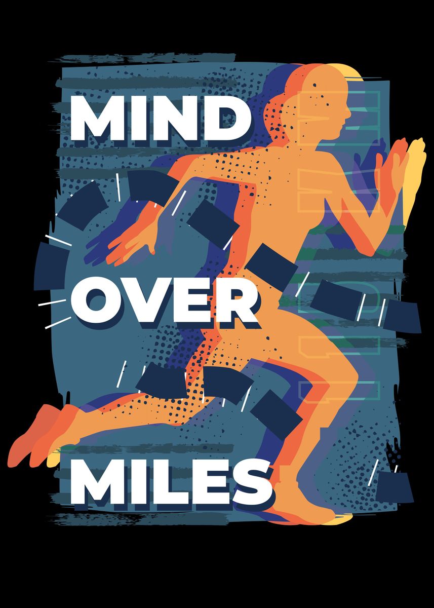 'Mind Over Miles' Poster, picture, metal print, paint by CatRobot ...