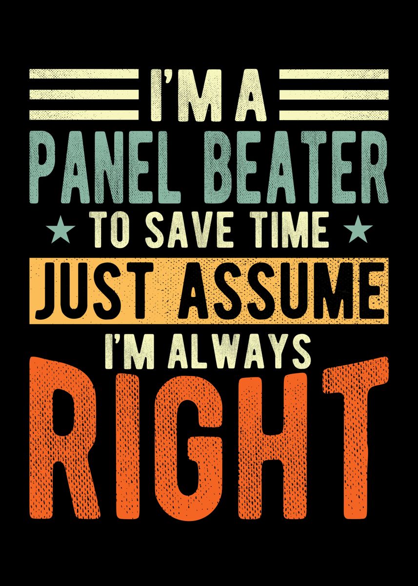 'Panel Beater' Poster, picture, metal print, paint by schmugo | Displate