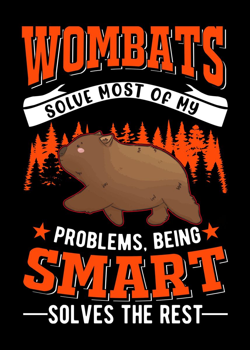 'Wombat Lover Wombat Gift' Poster, picture, metal print, paint by ...
