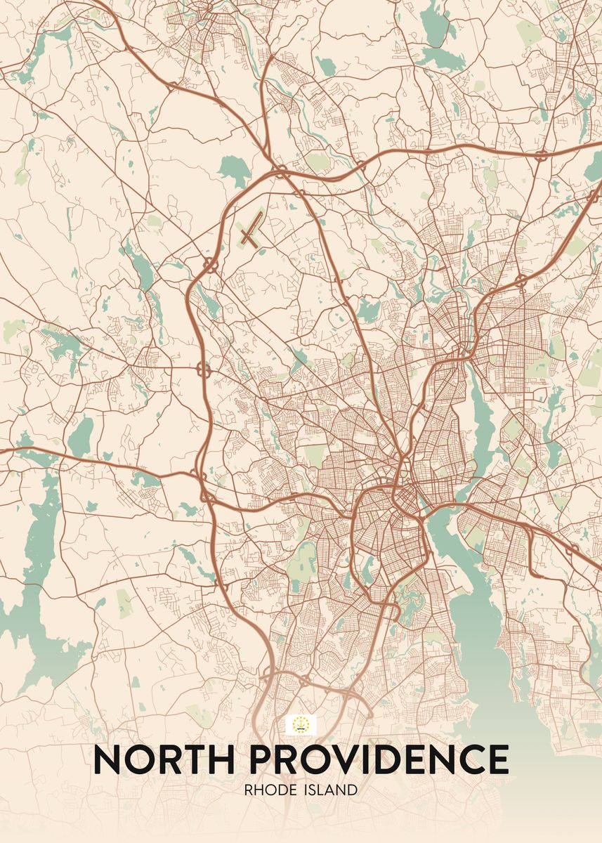 'North Providence RI' Poster, picture, metal print, paint by IMR ...