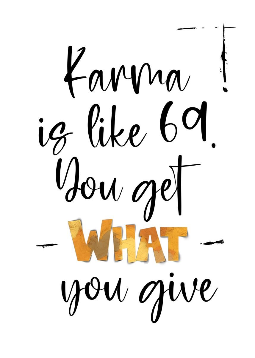 'Love Quote Bedroom Karma' Poster, picture, metal print, paint by ...