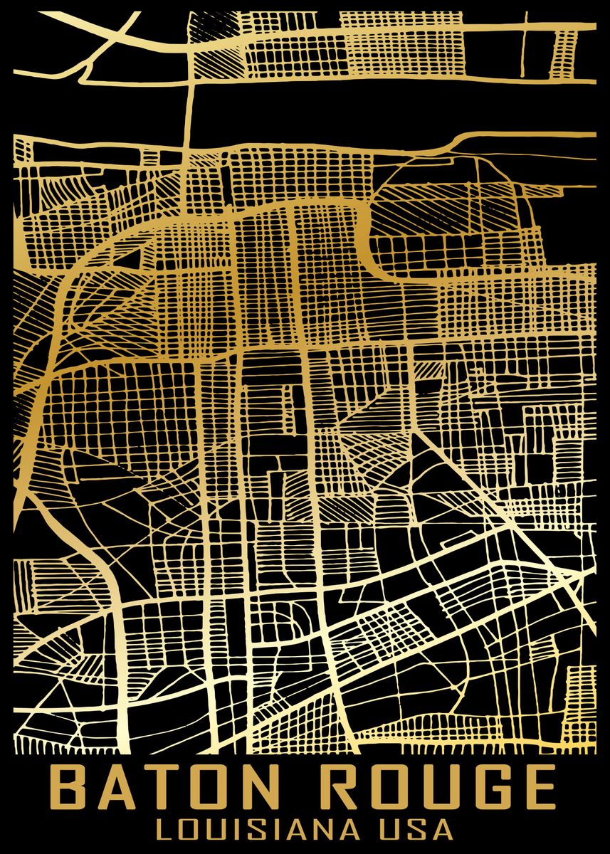 'Baton Rouge Louisiana USA ' Poster by SheldonBennett Studio | Displate