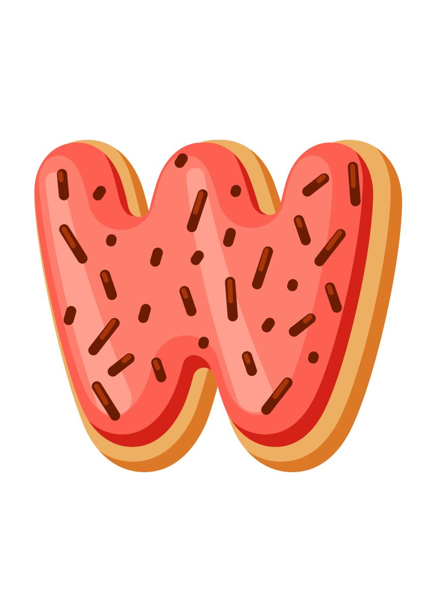 'Alphabet W' Poster, picture, metal print, paint by Sky Creative | Displate