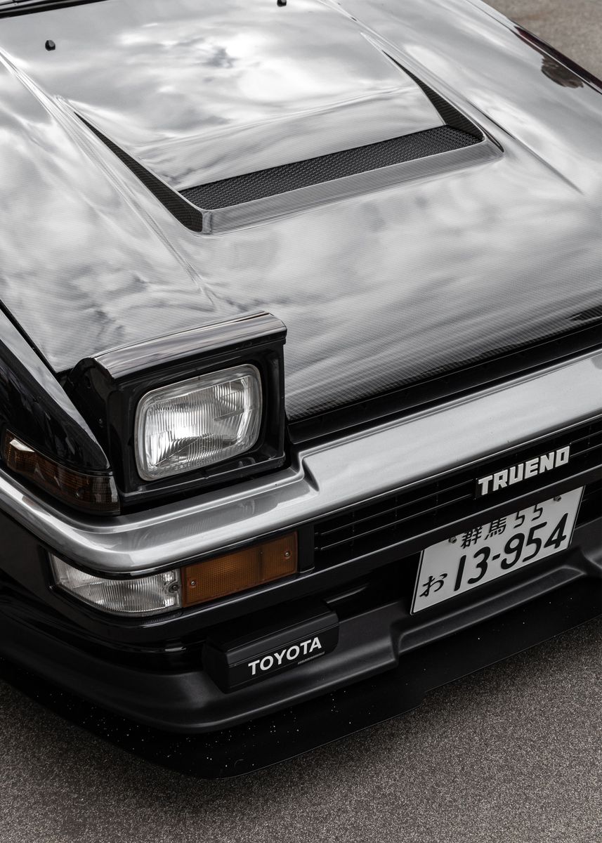 'Toyota Trueno AE86' Poster, picture, metal print, paint by Mateusz ...