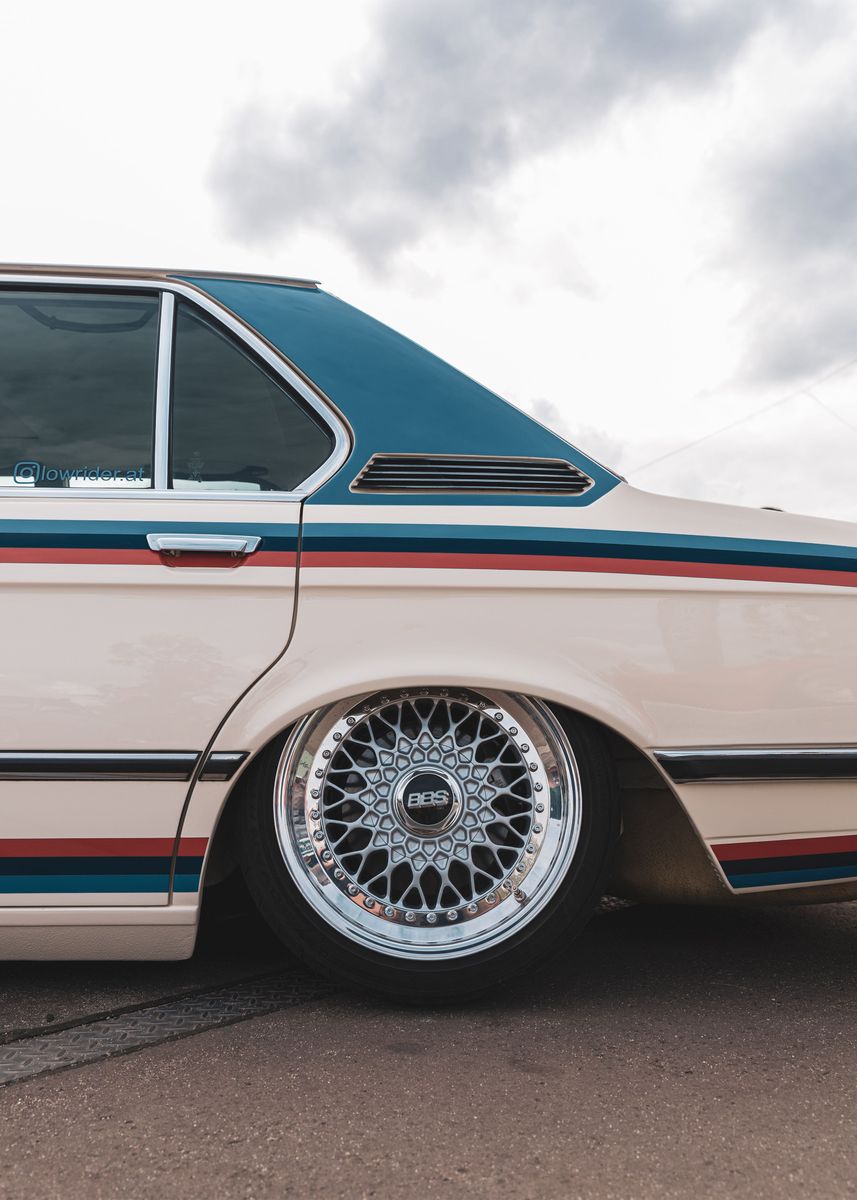 'Stanced Classic BMW' Poster, picture, metal print, paint by Mateusz ...