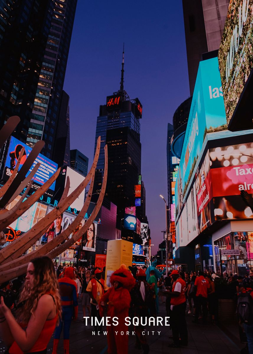 'Times Square ' Poster, picture, metal print, paint by Famous City ...