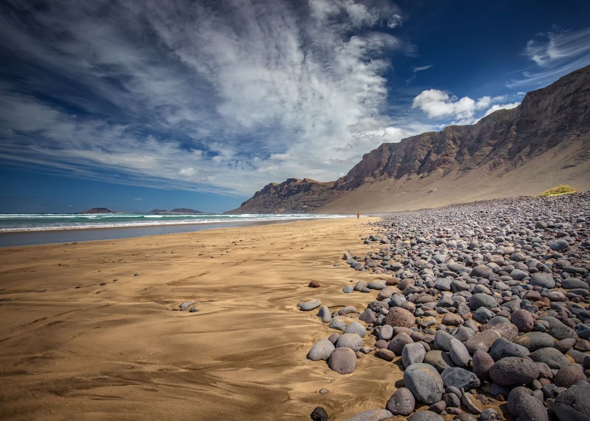 'Famara beach in Lanzarote ' Poster by anettastar | Displate