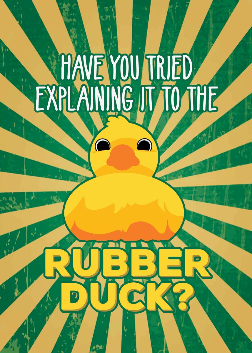 'Programmer Duck' Poster, picture, metal print, paint by Metal Posters ...