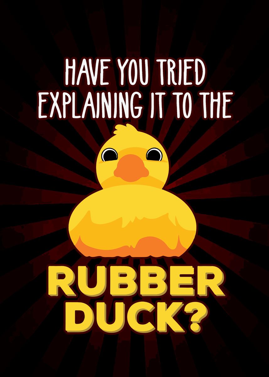 'Programmer Duck' Poster, picture, metal print, paint by Metal Posters ...