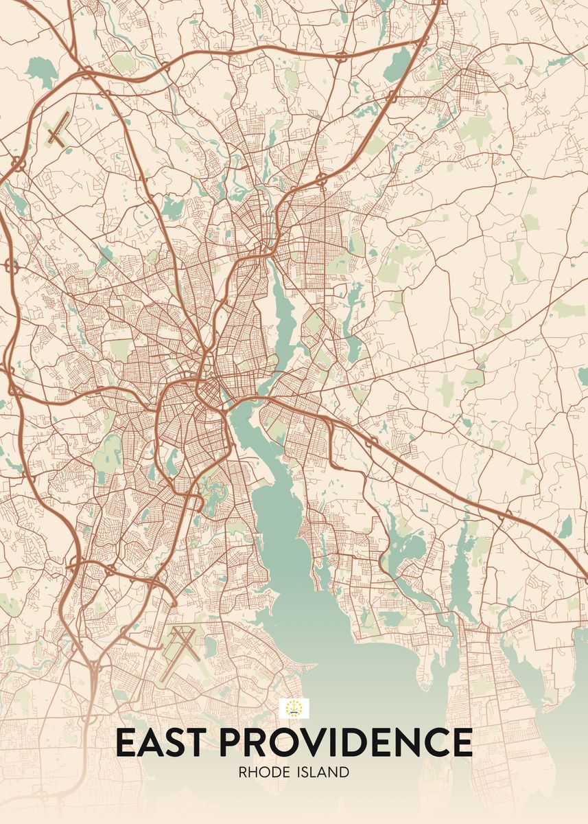 'East Providence RI' Poster, picture, metal print, paint by IMR Designs ...