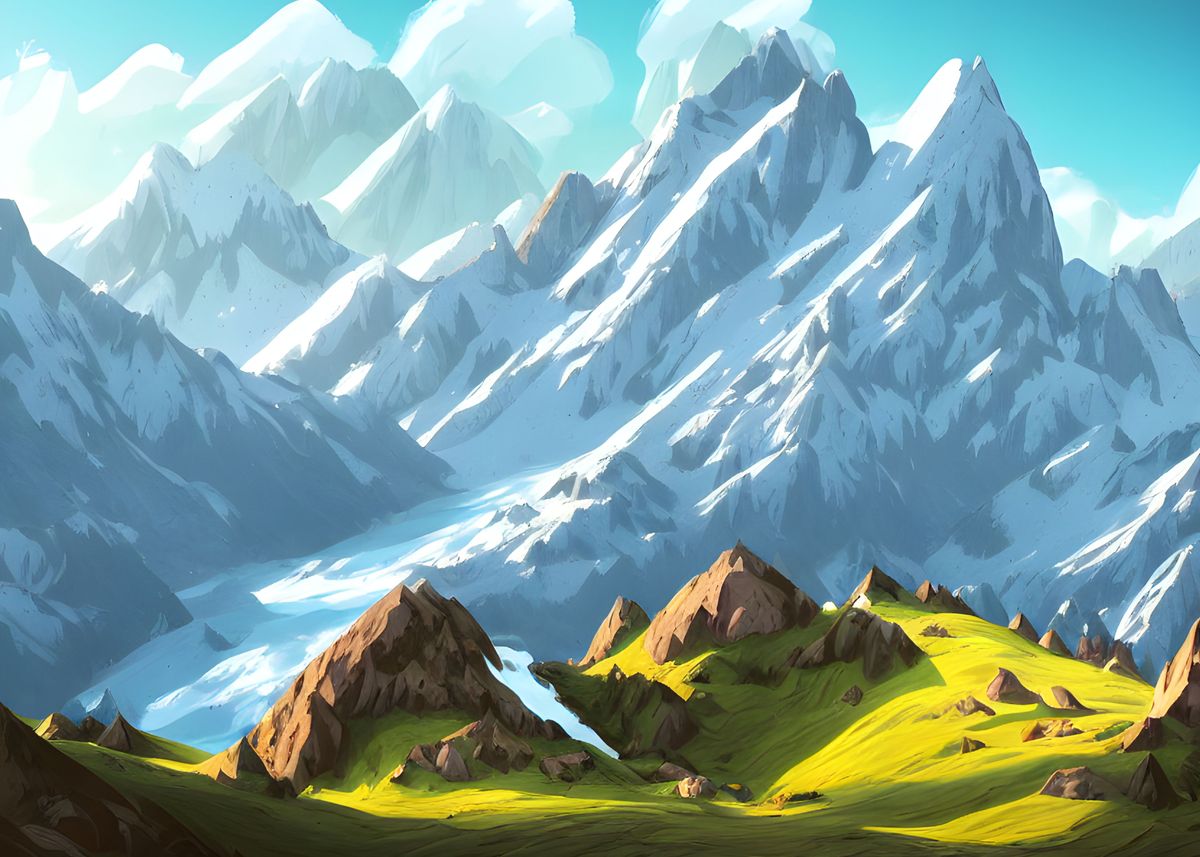 'Mountain View' Poster by Nae | Displate