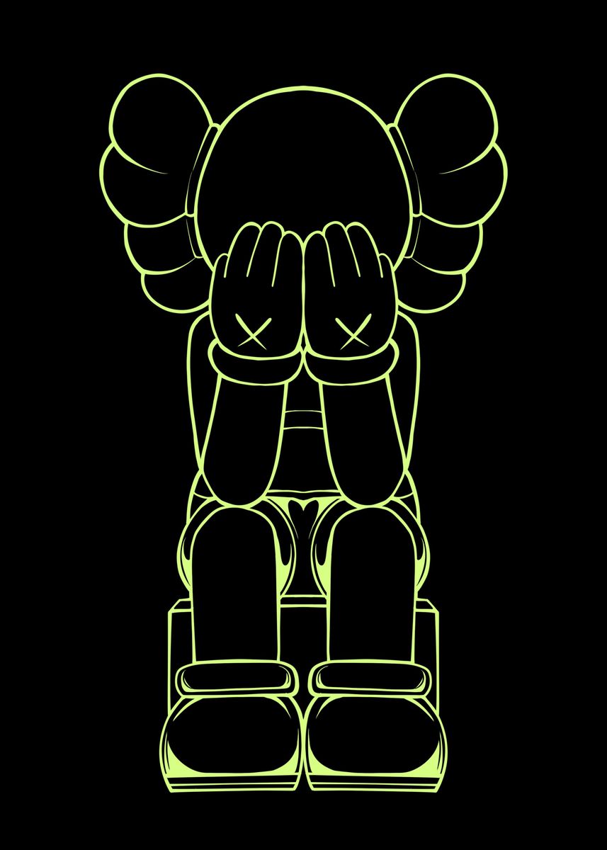 'kaws' Poster, picture, metal print, paint by Boon Edgar | Displate