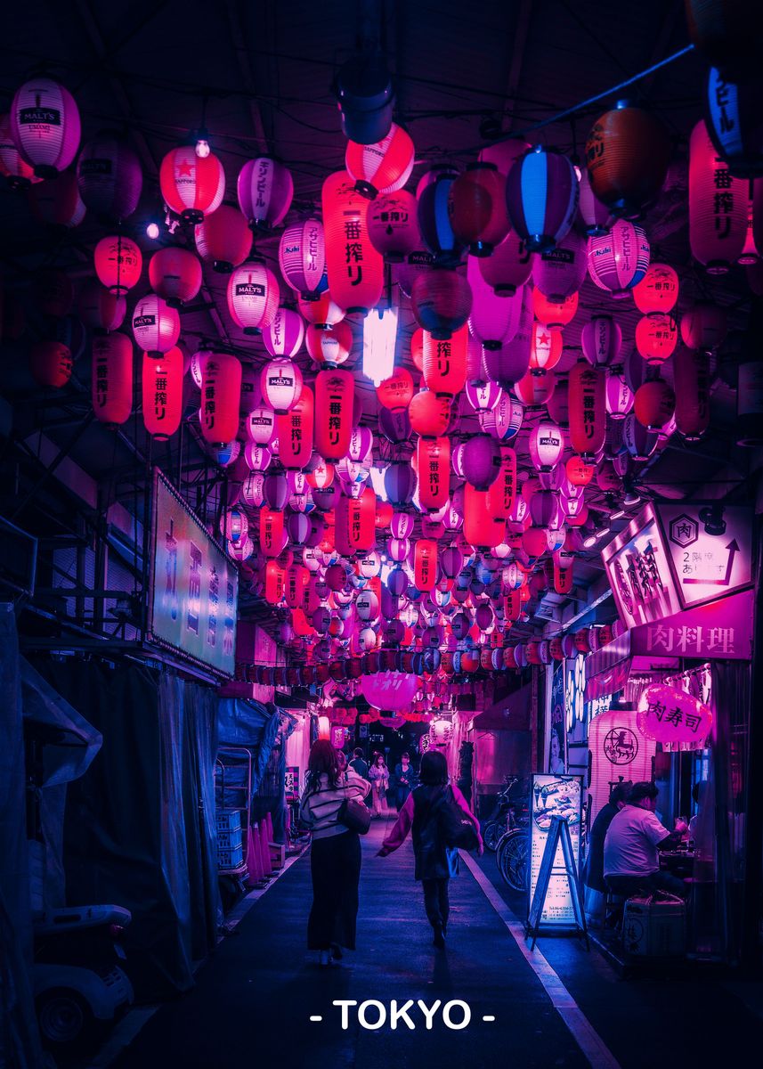 'Tokyo Street Neon' Poster by Noto Creative | Displate