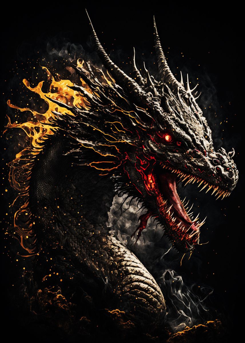 'Dragon Horror' Poster, picture, metal print, paint by Coffee Design ...