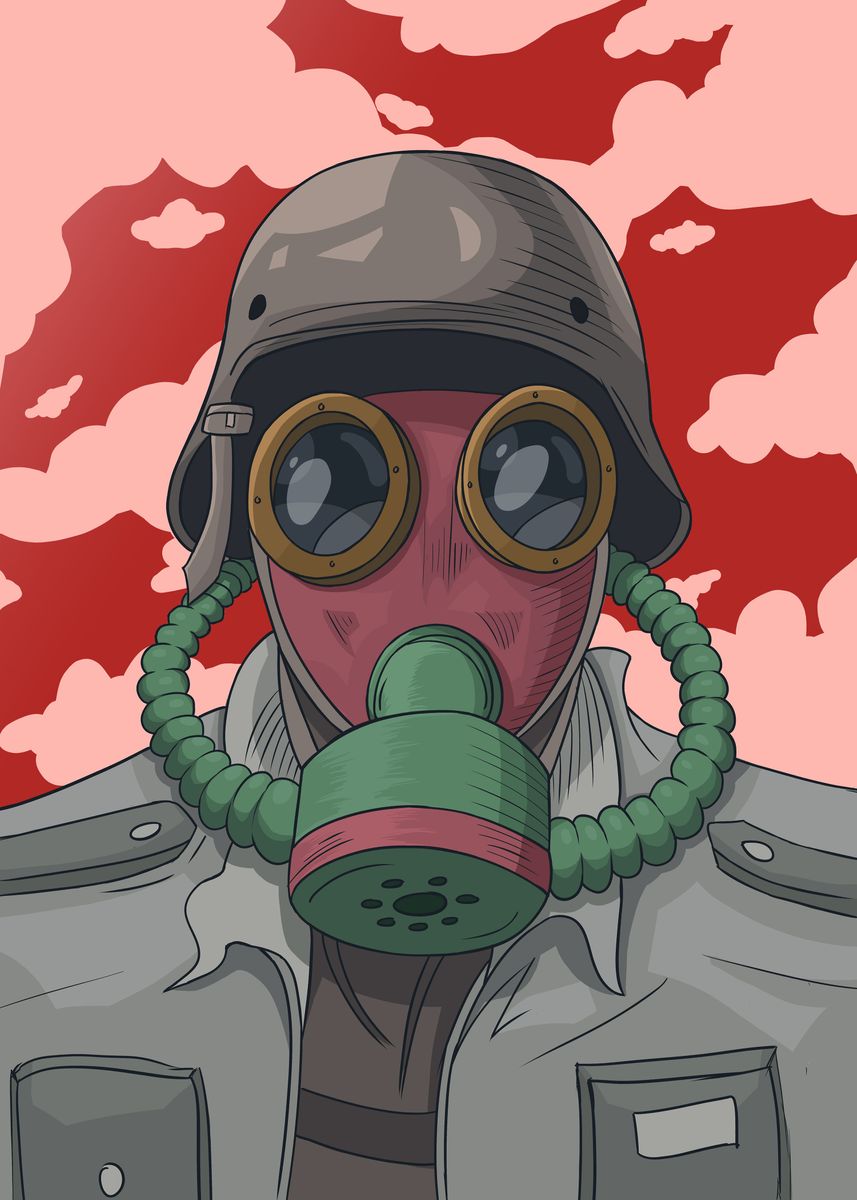 'Mask Poisson Gas' Poster by Qreative | Displate