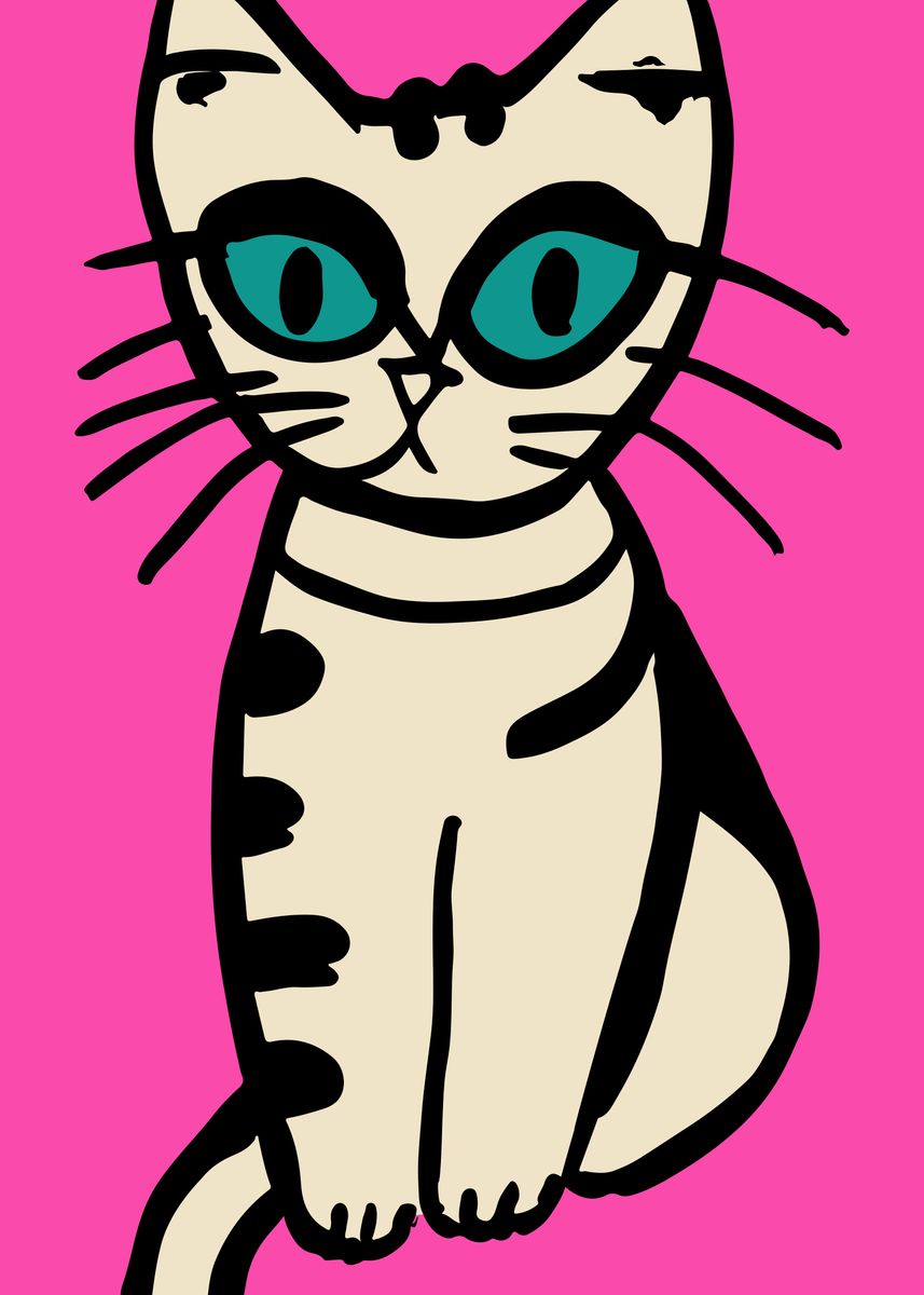 'Luna the kitten' Poster by BluePinkPanther | Displate