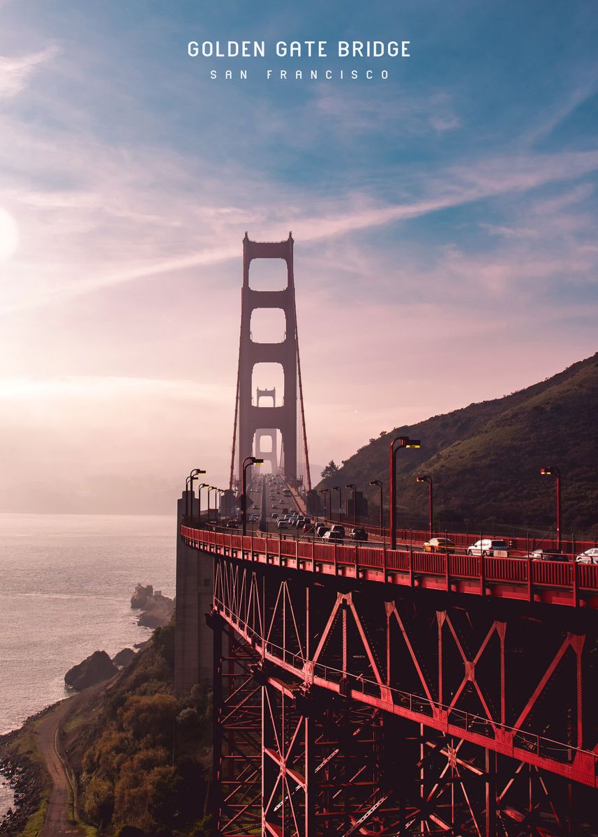'Golden Gate Bridge ' Poster, picture, metal print, paint by Explore ...
