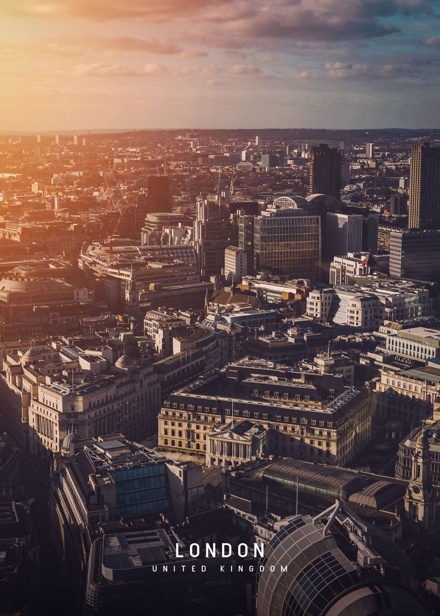 'London ' Poster, picture, metal print, paint by Famous City | Displate