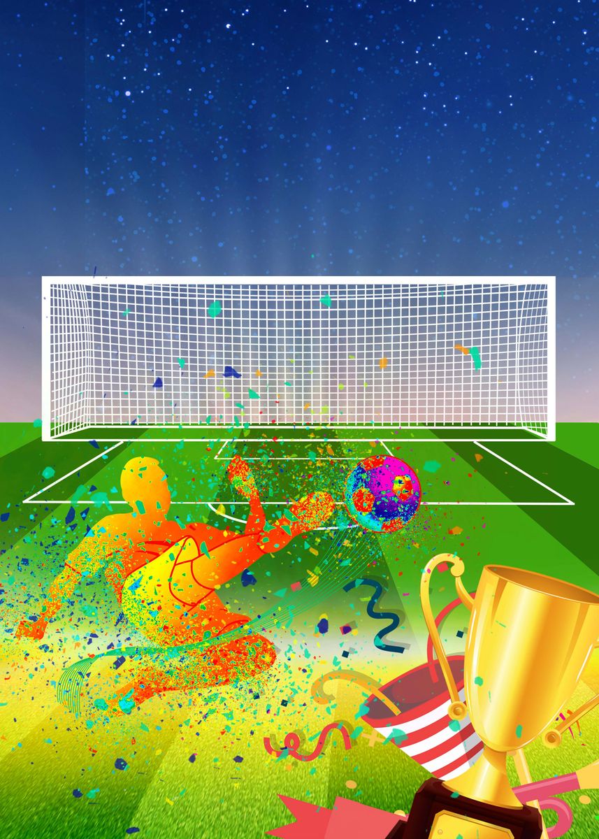 'Football Game Goal Sport' Poster, picture, metal print, paint by Max ...