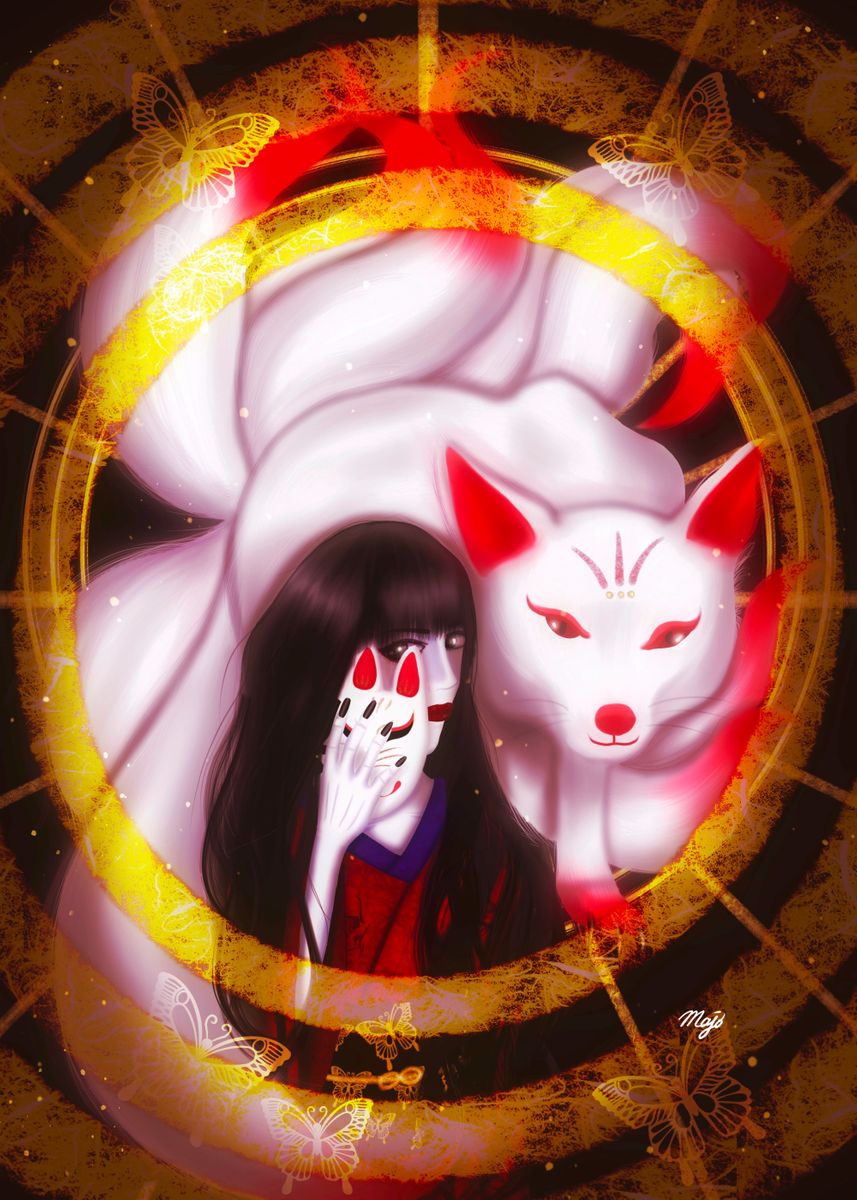 'Kyubi No Kitsune ' Poster by Majo Art | Displate