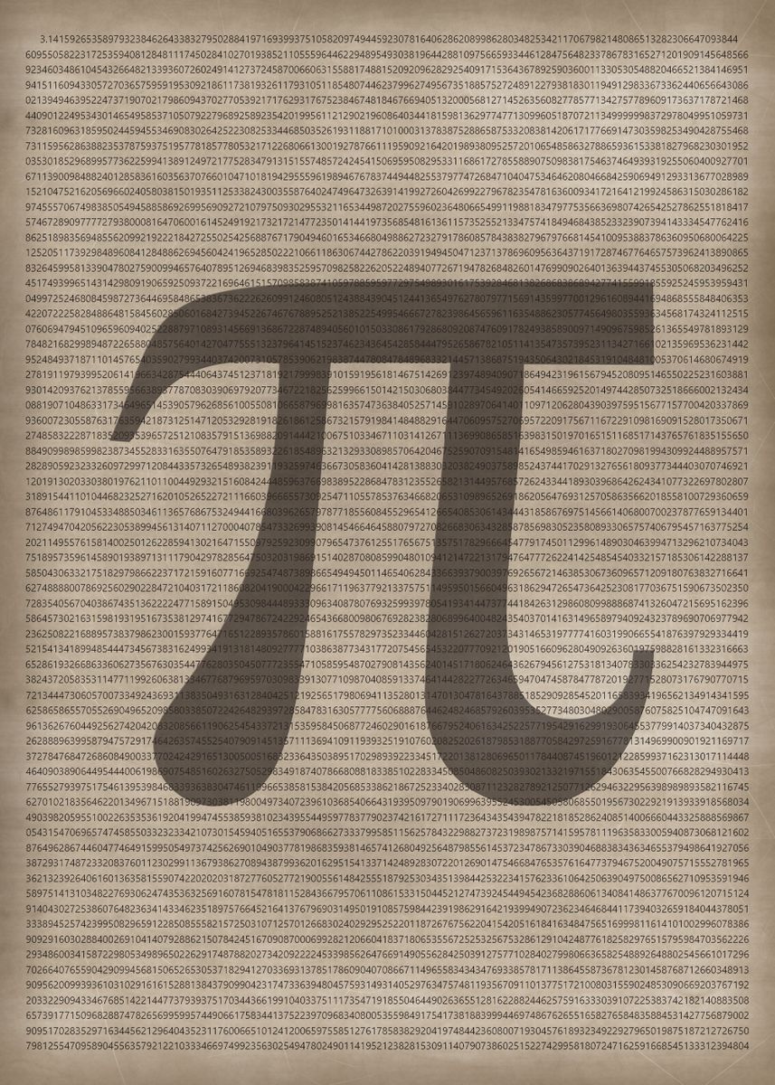 'Pi number' Poster, picture, metal print, paint by XandYart | Displate