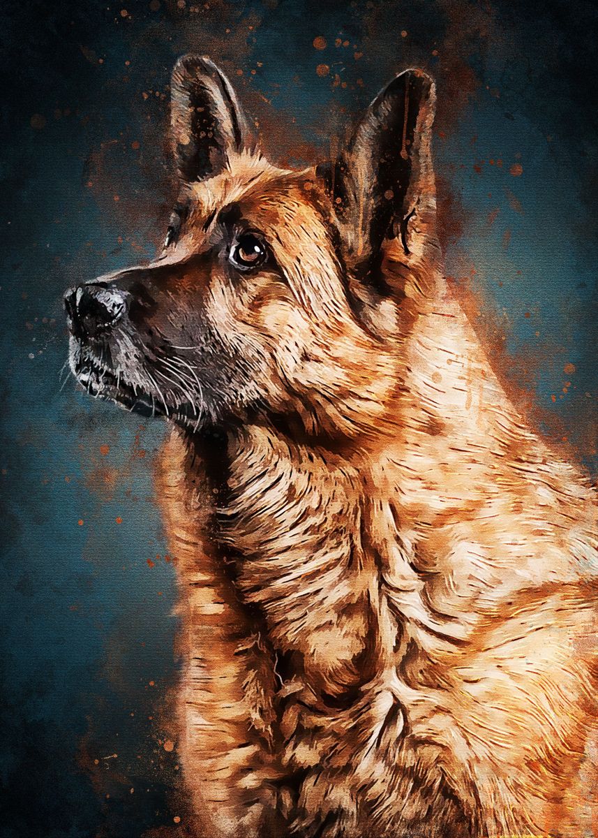 'Splatter Hunting Dog' Poster, picture, metal print, paint by Muh Asdar ...