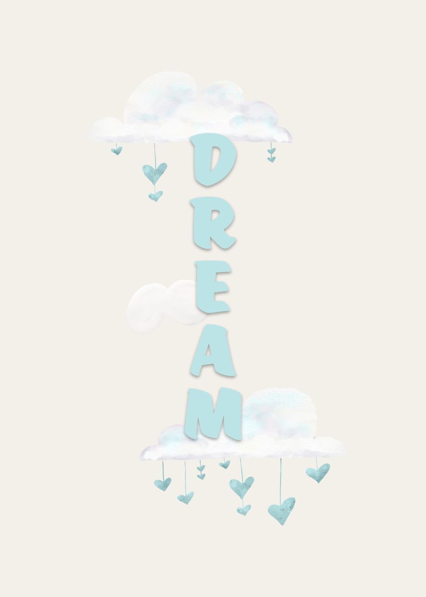 'Dream blue' Poster by Melanie Viola | Displate