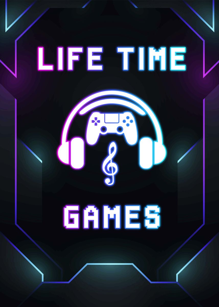 'life time games' Poster, picture, metal print, paint by Top Collection ...