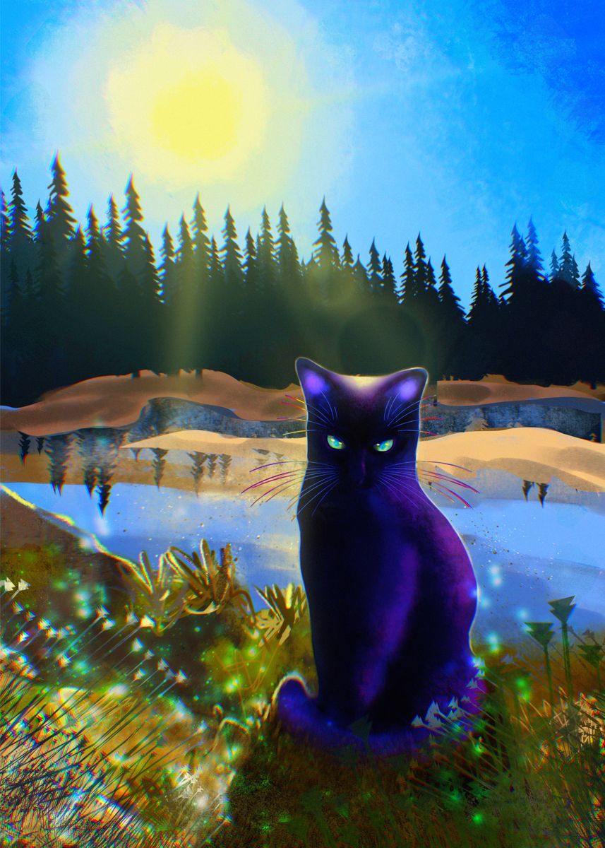 'Midday Sun' Poster, picture, metal print, paint by Zanya Weber | Displate