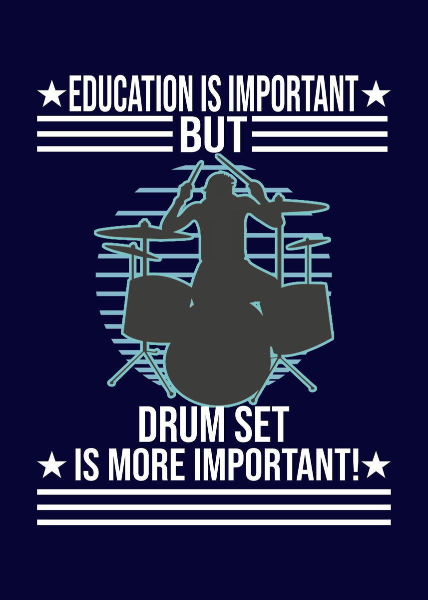 'Drummer and Drums' Poster, picture, metal print, paint by MzumO | Displate