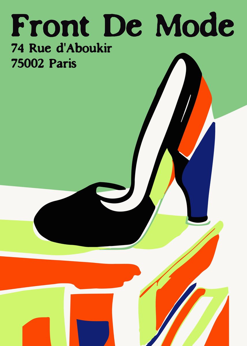 'French Shoe Store Poster' Poster, picture, metal print, paint by ...