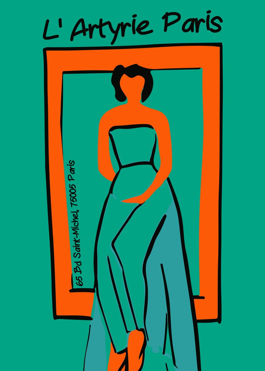 'French Fashion Advertising' Poster, picture, metal print, paint by BluePinkPanther | Displate