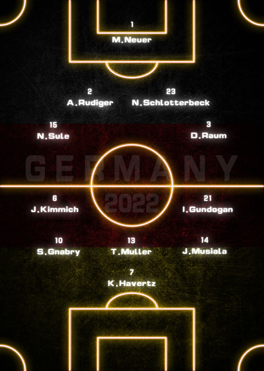 'Germany football team' Poster, picture, metal print, paint by Hasnaa ...