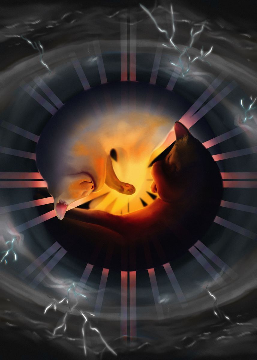 'Cat apocalypse' Poster by Zanya Art | Displate