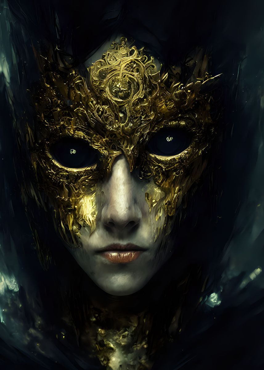 'Demon girls face' Poster by Lukasz Kobylka | Displate