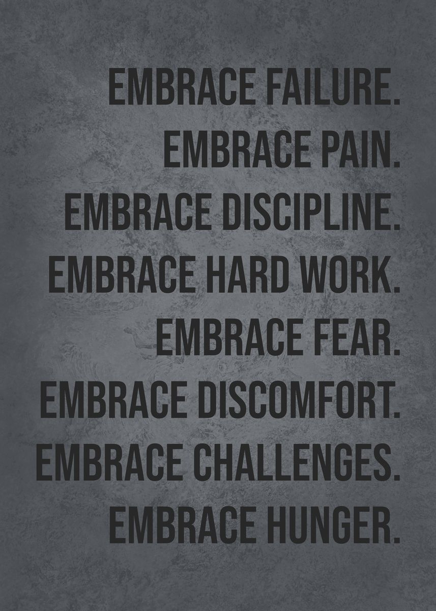 'Embrace Failure' Poster by CHAN | Displate