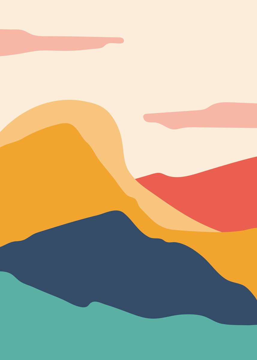 'Adventure forest mountain' Poster by Human Shadow | Displate