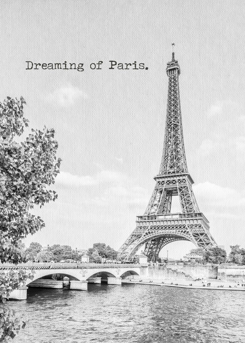 'Dreaming of Paris' Poster by Melanie Viola | Displate