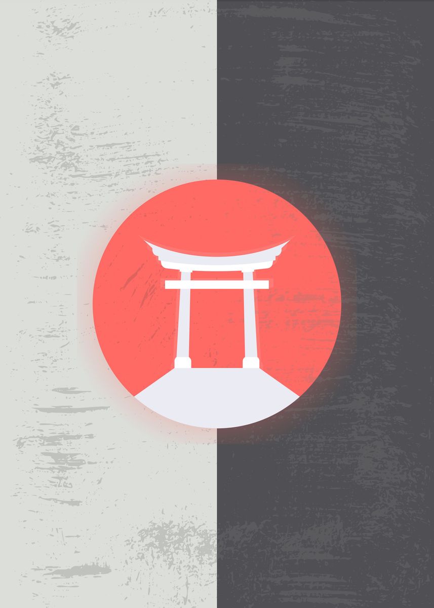'Japanese torii gates' Poster, picture, metal print, paint by metalbg ...